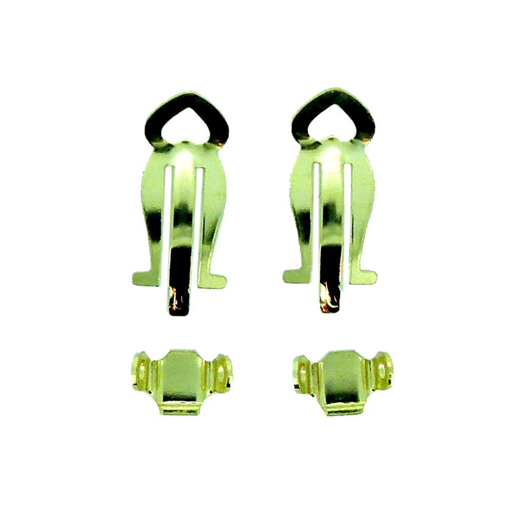 9ct Yellow Gold Flat Clip-On Per Pair - Goldsmith & Jewellery Supplies