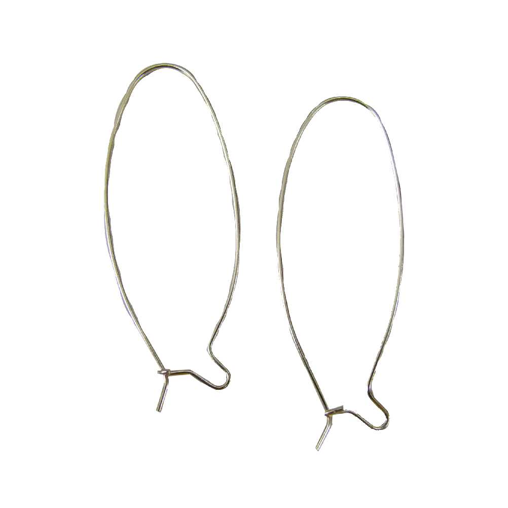 Sterling Silver Long Closed Wire Shepherd Hooks Size: 45mm Per Pair ...