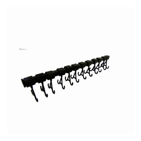 Plastic Adjustable 12 Hook Rack